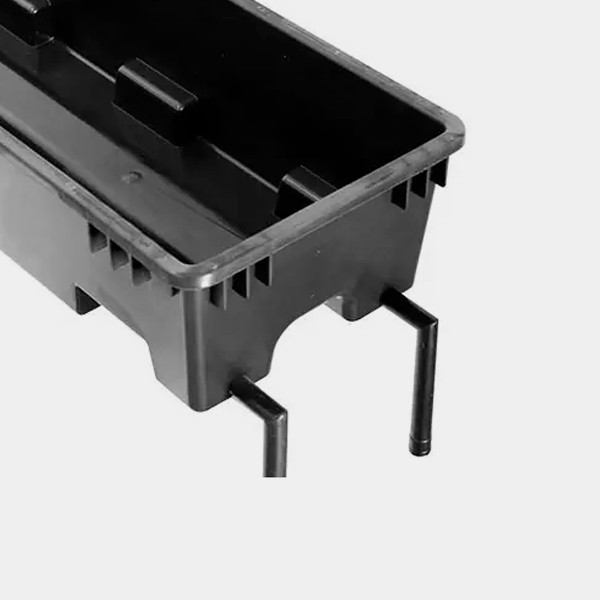 Pot for 1 m slabs with drainage elbows - GB