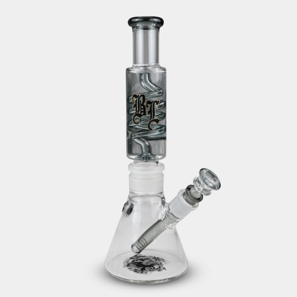 Black Leaf Pre-Cooler Bong with Spiral - GB The Green Brand
