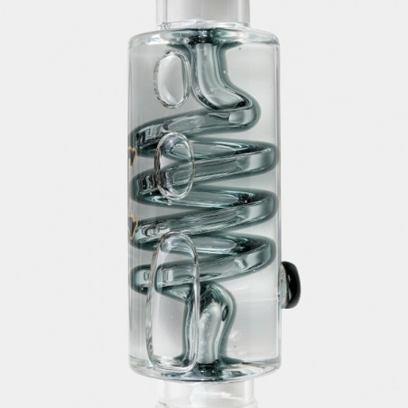 Black Leaf Pre-Cooler Bong with Spiral - GB The Green Brand